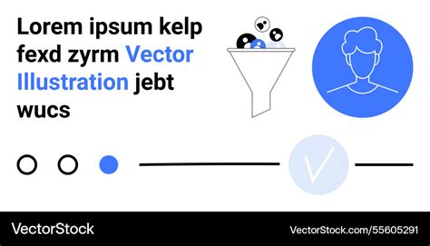 Data Filtering Concept With User Profile Vector Image
