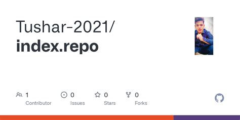 Github Tushar 2021indexrepo
