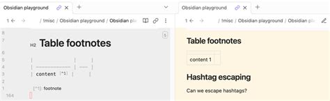 live preview support footnotes in tables feature requests obsidian