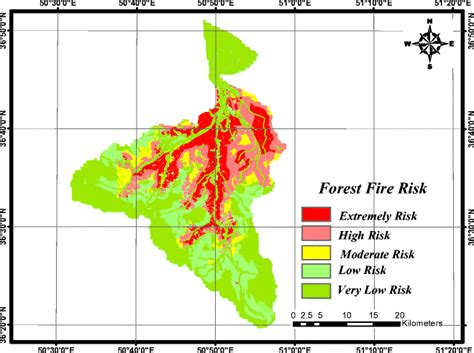 Fire Risk Zoning Map In Dohezar And Sehezar Forest Region Download Scientific Diagram
