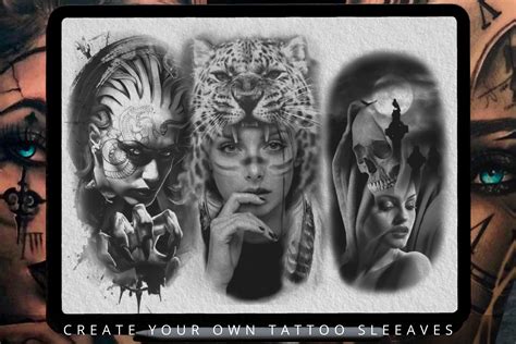 Procreate Lady Face Tattoo Designs Brushset Design Cuts