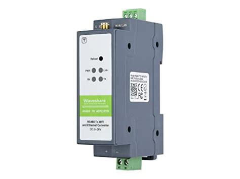 Waveshare Rs485 To Wifi Ethernet Module Rail Mount Serial Server Modbus Mqtt Gateway Supports