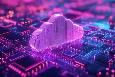 Cloud Computing Abstract Concept Premium AI Generated Image