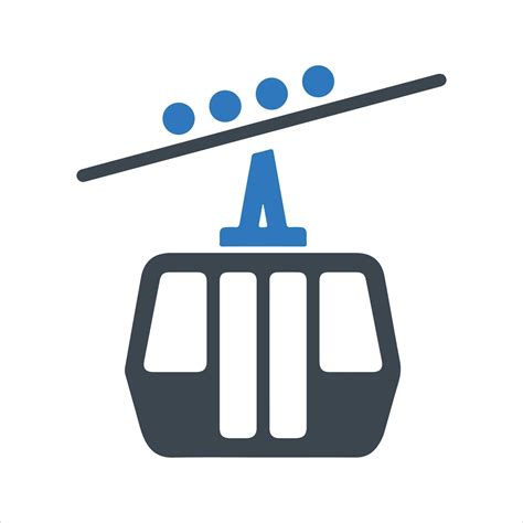 Ski Lift Icon Vector And Glyph 25897050 Vector Art At Vecteezy