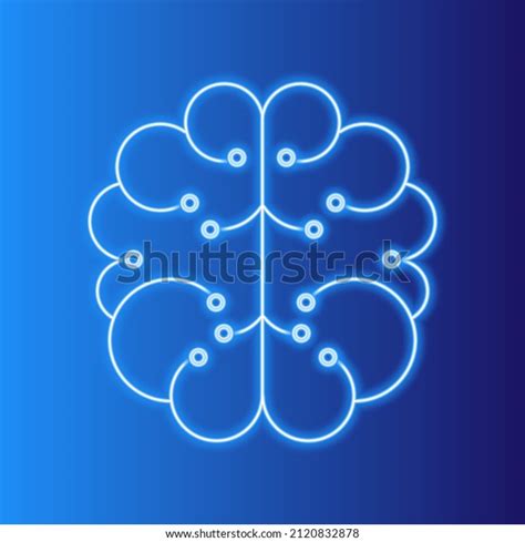 Microcontroller Icon Form Brain Stock Vector Royalty Free 2120832878 Shutterstock