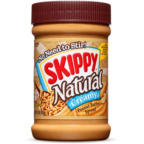 Skippy Natural Peanut Butter Spread Creamy 7g Protein Per Serving 15