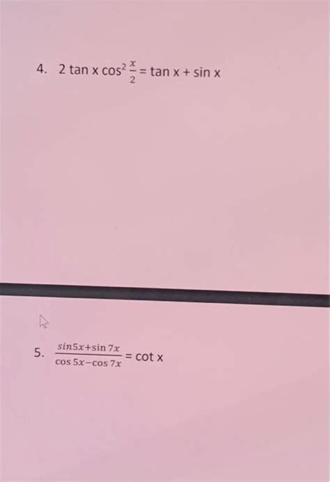 Solved For Question 1 5 Prove The Following Identity 1