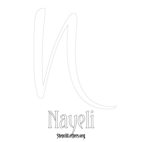 Nayeli Free Printable Name Stencils With 6 Unique Typography Styles And