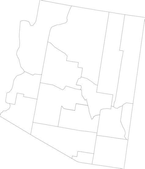 Arizona County Map With And Without Labels Mappps