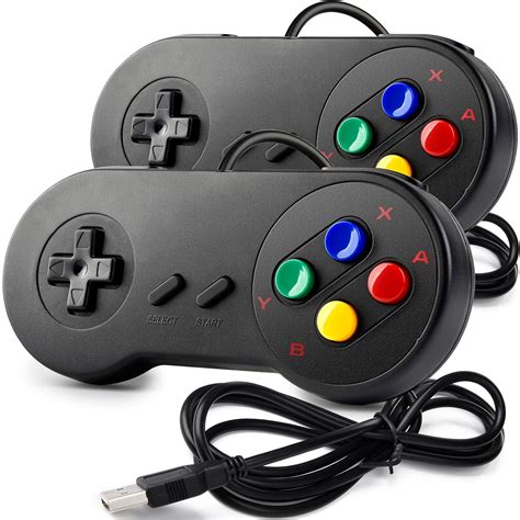 Amazon Com MODESLAB Pack Wired USB SNES Controller USB Gamepad Replacement For Windows PC
