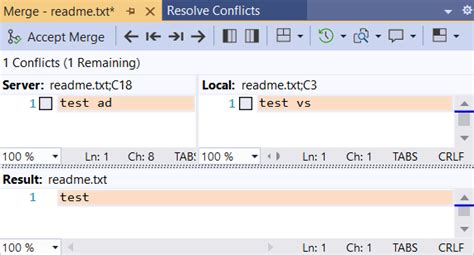 resolve team foundation version control conflicts azure repos microsoft learn