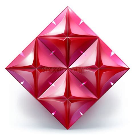 A Red Diamond Shaped Object On A White Background Stock Illustration Illustration Of Luxury