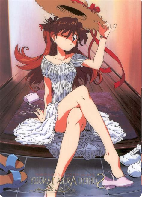 Anime Girls Neon Genesis Evangelion Asuka Langley Soryu Shoe Dangle