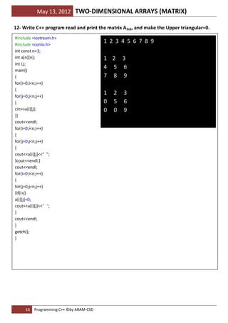 3 Matrix In C Programming Aramse PDF