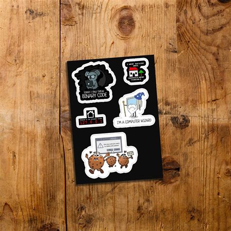 Computer Nerd Laptop Sticker Pack Etsy