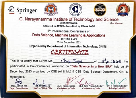 Datascience Ai Ml Gnits Workshopexperience Continuouslearning Saniya Gayas