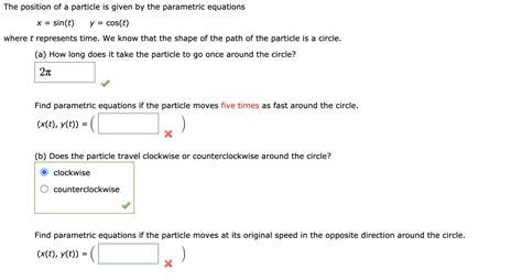Solved X The Position Of A Particle Is Given By The Chegg