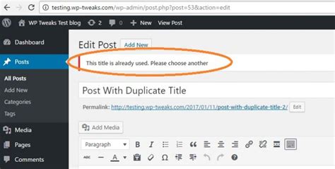 wordpress how to prevent duplicate post titles wp tweaks