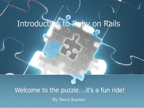 Introduction To Ruby On Rails Ppt