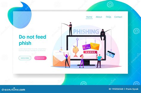 Password Phishing Hacker Attack Landing Page Template Hackers Stealing Personal Data