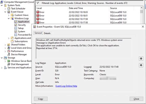 microsoft azure ad sync service fails to start event id 528 working