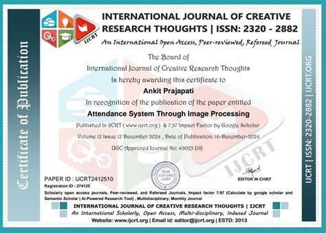 Ankit Prajapati On Linkedin Researchpublication Imageprocessing