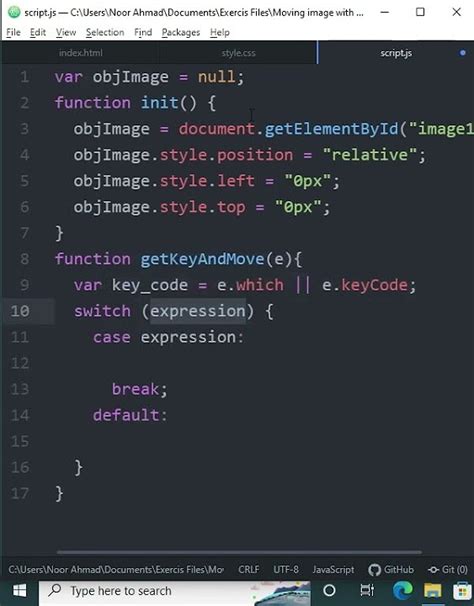 Moving Objects With Arrow Keys Animation With Javascript Codingwithrohani Youtube