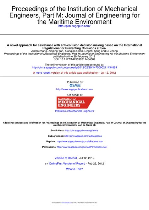 Pdf A Novel Approach For Assistance With Anti Collision Decision
