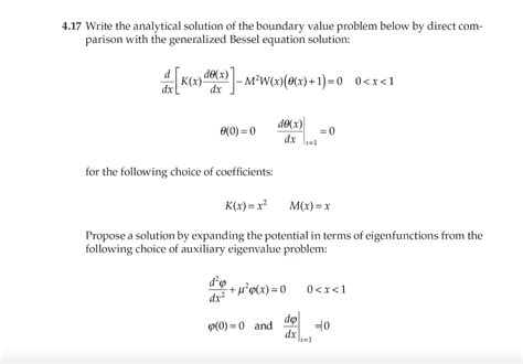Solved 17 Write The Analytical Solution Of The Boundary