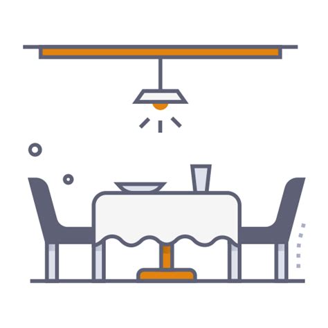 Dinning Table Generic Gradient Lineal Color Icon