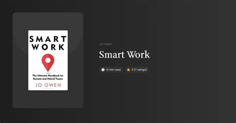 Smart Work Book Summary