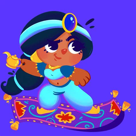 Иллюстрация Жасмин принцесса дисней в стиле 2d детский персонажи