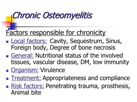 Ppt Chronic Osteomyelitis Powerpoint Presentation Free Download Id