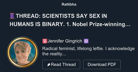 🧵thread Scientists Say Sex In Humans Is Binary 1 Nobel Prize Winning Biologist Dr Christiane