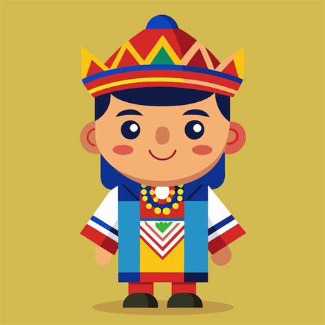 왕관을 입은 소년의 만화 그림 프리미엄 Ai 생성 벡터