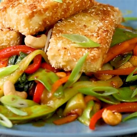 Sesame Tofu Stir Fry Recipe Olivado