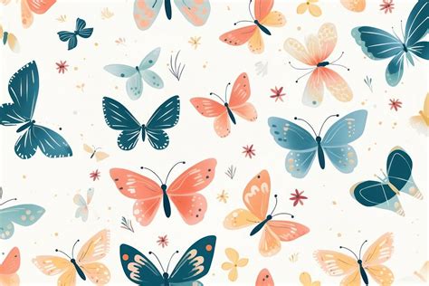 Butterfly Pattern Backgrounds Wallpaper Ai Premium Photo Illustration Rawpixel