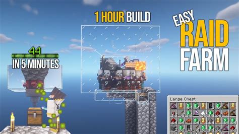 Minecraft Raid Farm Easy To Build Insane Loot OVER 3000 Emeralds Per Hour Raid Farm