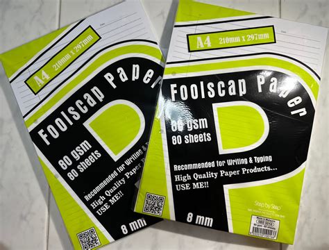 Foolscap Paper Hobbies And Toys Stationery And Craft Stationery And School