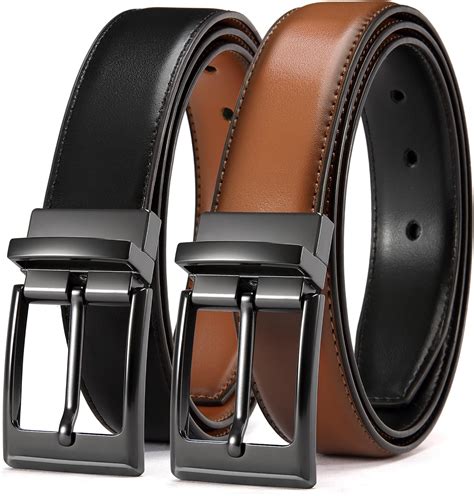 Chaoren Reversible Belt Men 1 Piece 125 Leather Dress Belt Trim To Fit For Elegant Style