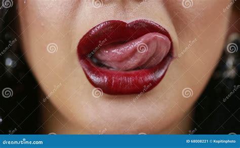 Licking Lips Close Up Young Woman Licking Lips Stock Footage And Videos