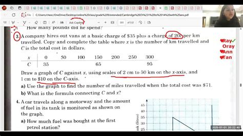 Grade 9 10 Igcse Cambridge Extended Mathematics Ch 9 Class 46 Interpreting Graphs 1st Jan Youtube