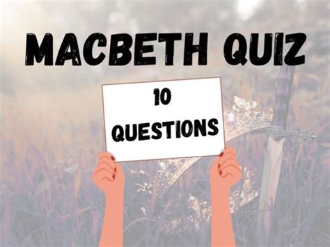 Macbeth Quiz Teaching Resources