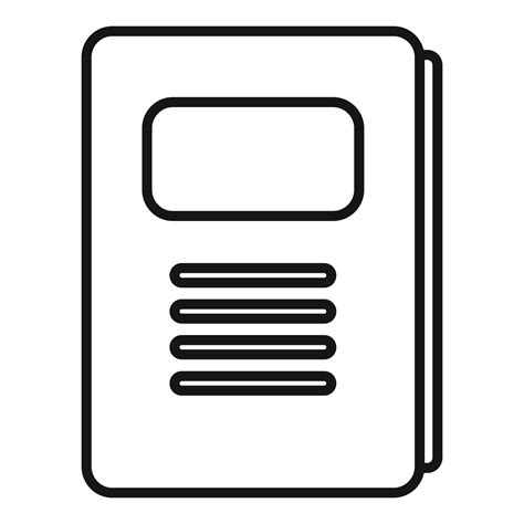 Notebook Icon Outline Style 14692592 Vector Art At Vecteezy