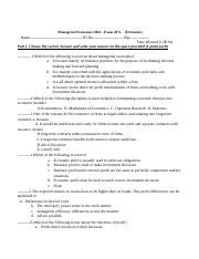 Managerial Economics Mid Docx Managerial Economics Mid Exam Extension Name ID No