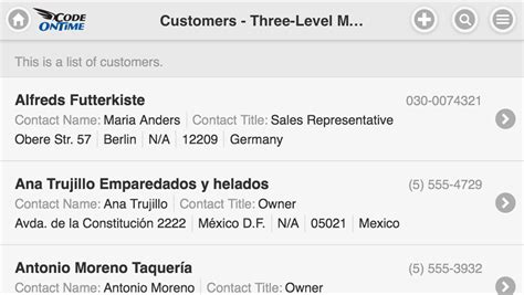 Code On Time Touch Ui How It Started User Guide List