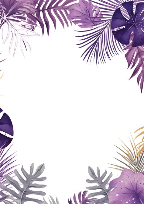 Premium Photo Leaves Boder Frame Illustration Abstract Background