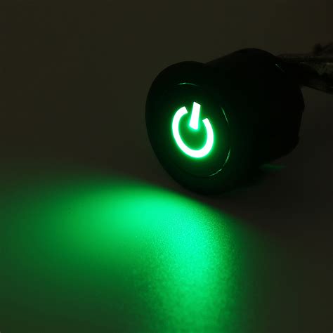 DC 12V 22mm Auto Car LED Autolock Power Button Plastic Push Button ON Off Light Switch Alexnld Com