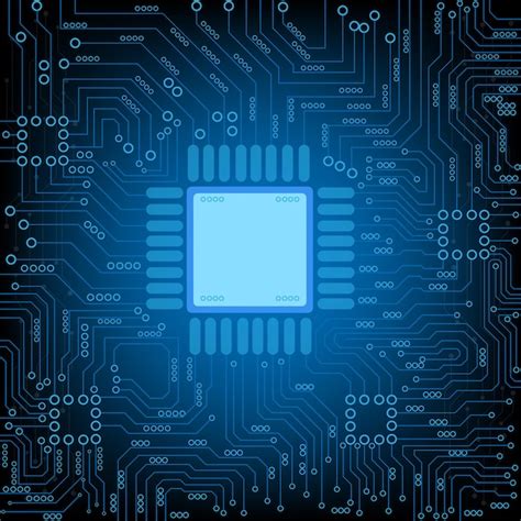 Premium Vector Computer Chip Electronic Circuit Board Vector For