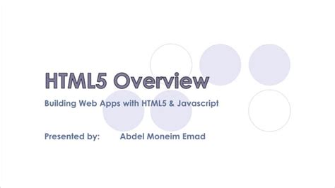 Html5 Overview Ppt